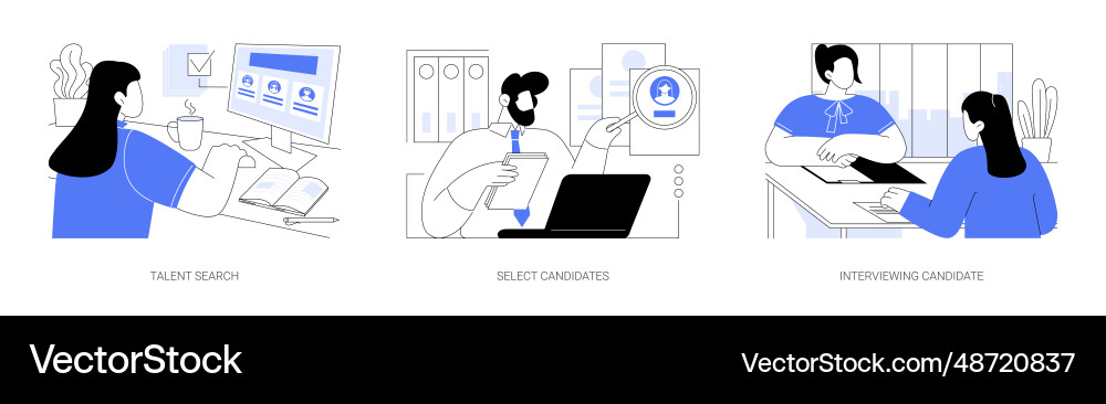 Human resources agency isolated cartoon Royalty Free Vector