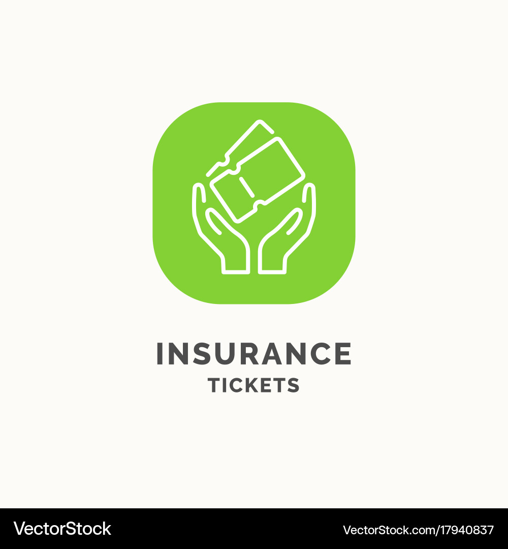 Insurance tickets during the journey Royalty Free Vector