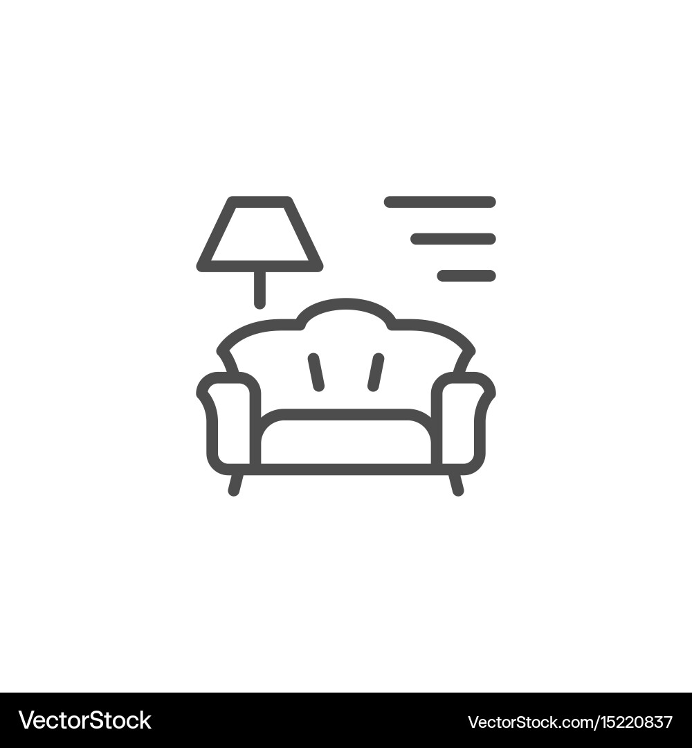 Interior line icon Royalty Free Vector Image - VectorStock