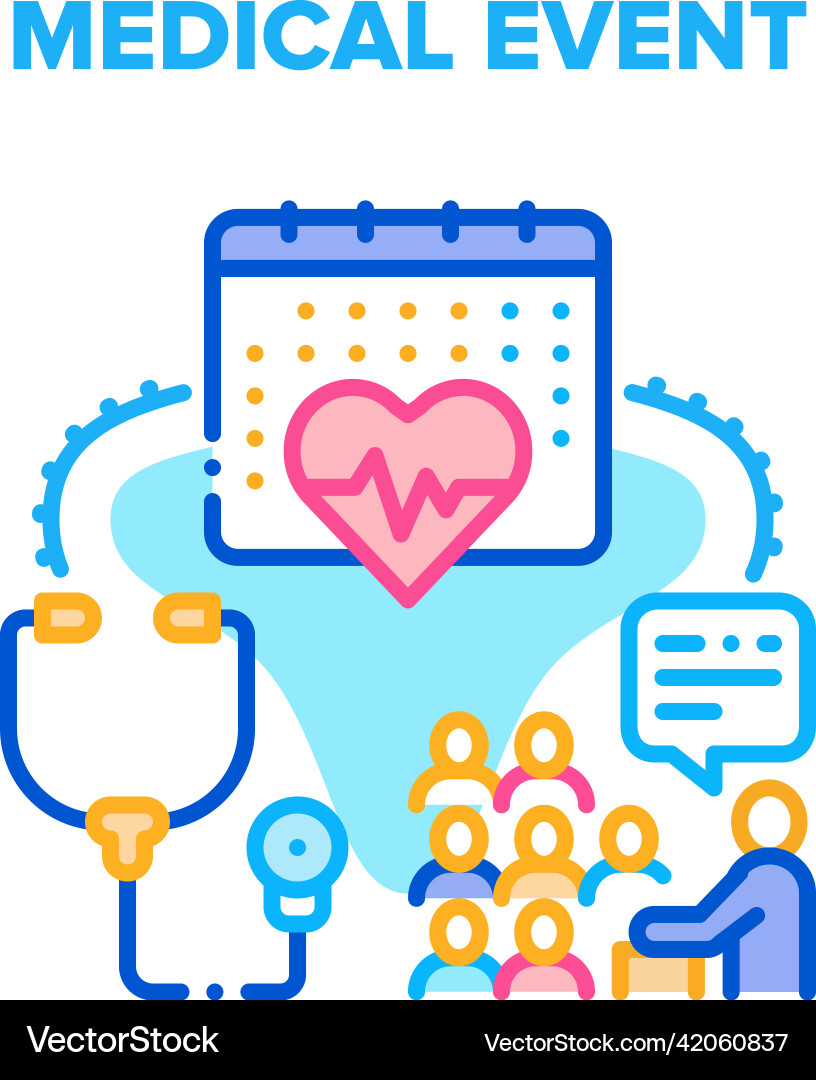 Medical event concept color Royalty Free Vector Image