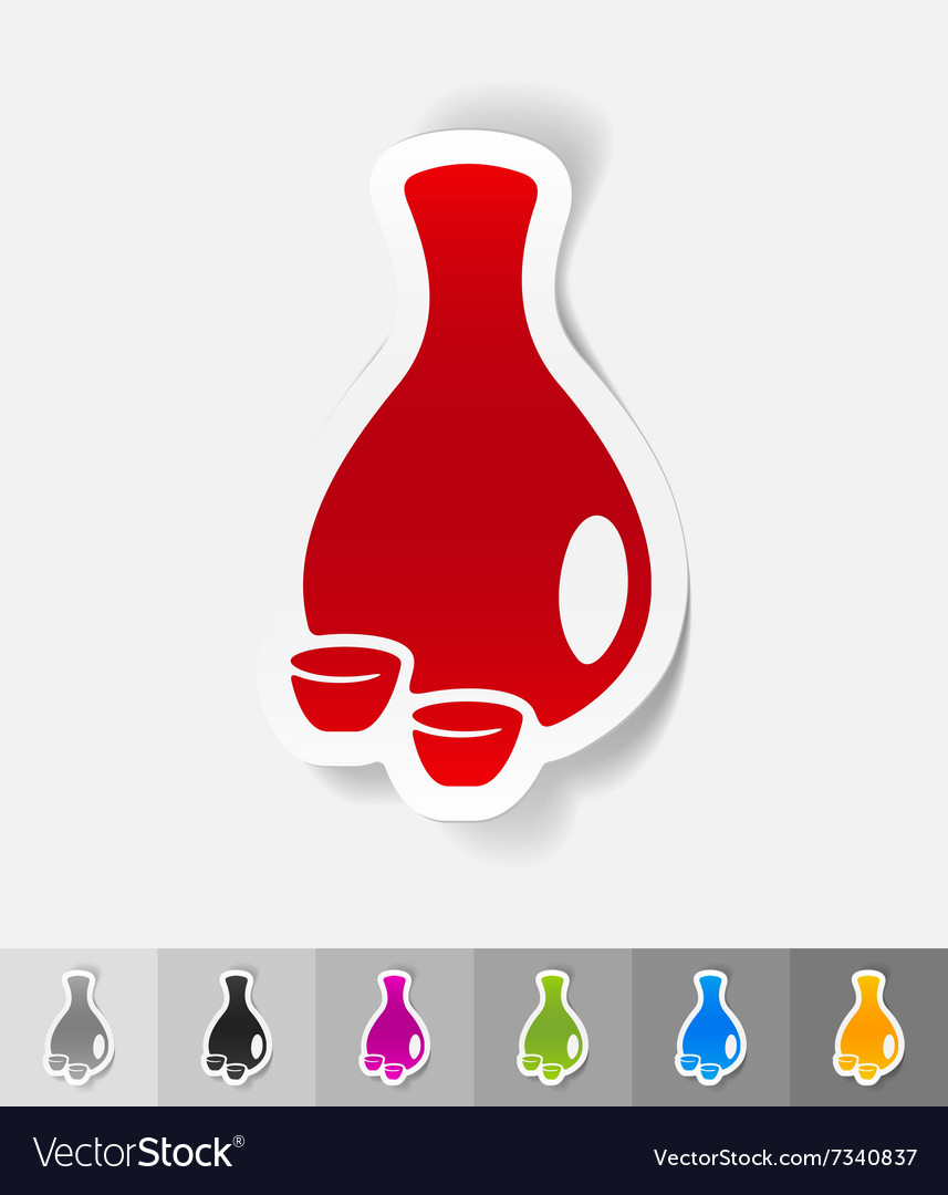 Realistic design element sake Royalty Free Vector Image