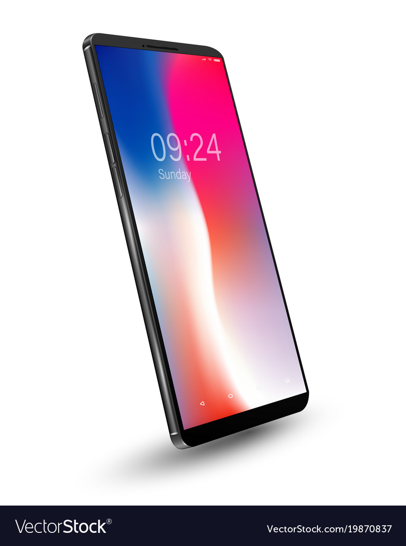 Realistic smartphones isolated Royalty Free Vector Image