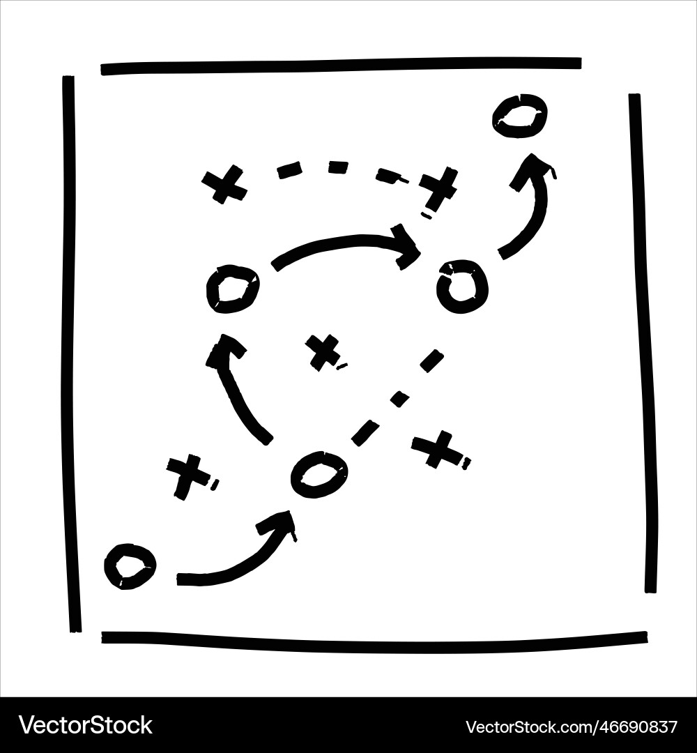 Sports tactics and strategy Royalty Free Vector Image