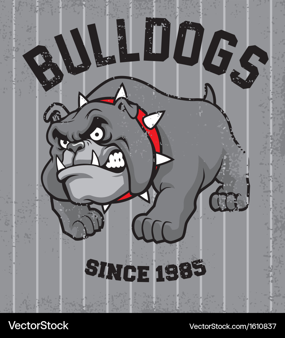 Vintage bulldog mascot Royalty Free Vector Image