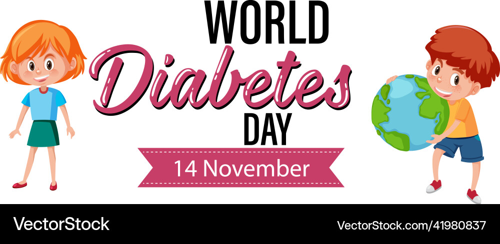 World diabetes day poster design Royalty Free Vector Image