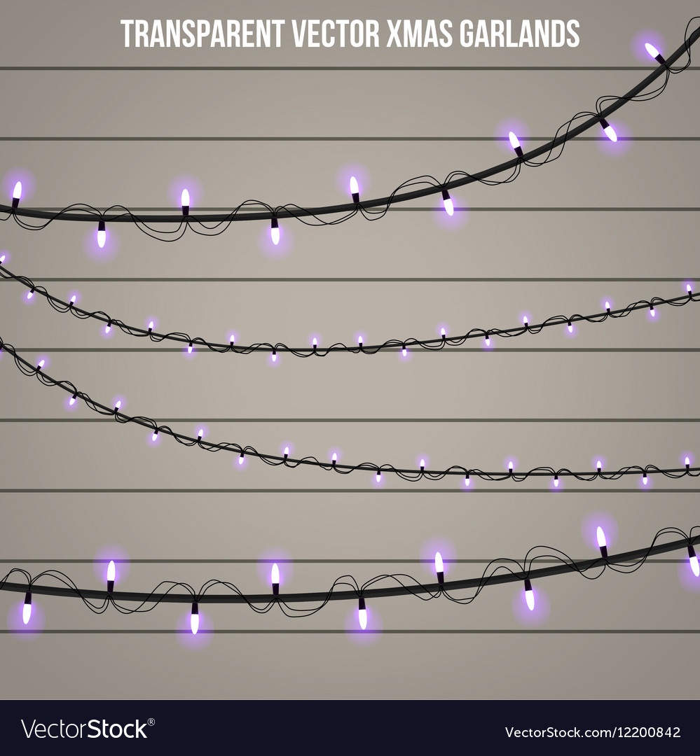Abstract creative christmas garland light isolated