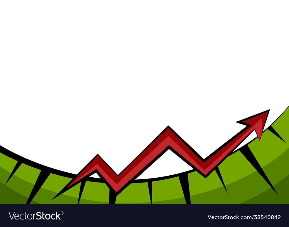 Abstract graph presenting progress moving forward Vector Image