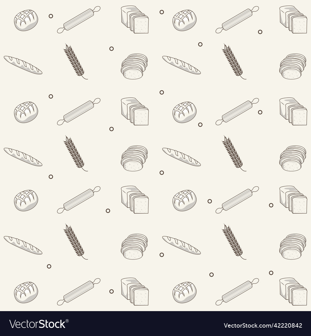 Bakery products pattern Royalty Free Vector Image