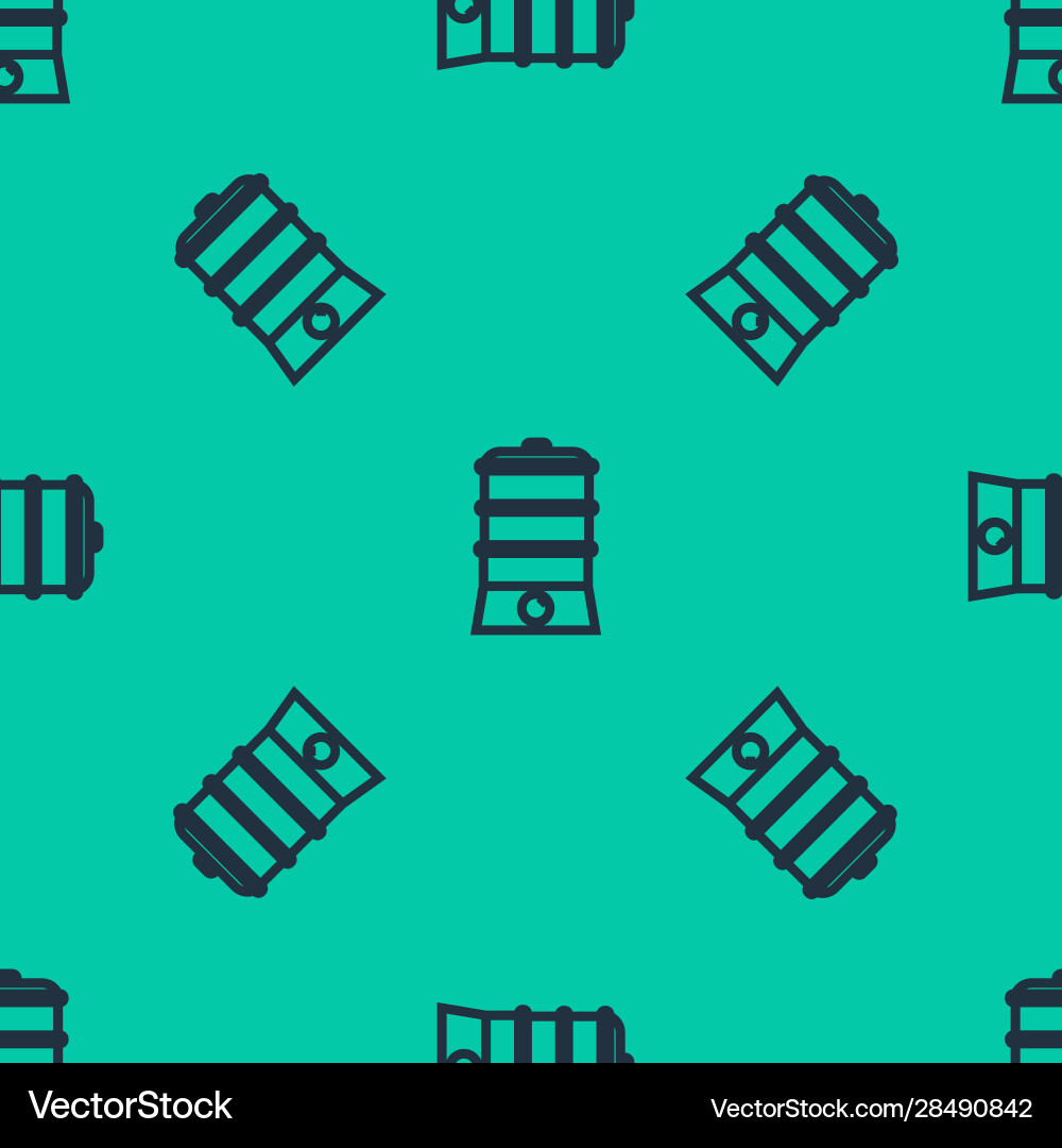 Blue line double boiler icon isolated seamless Vector Image