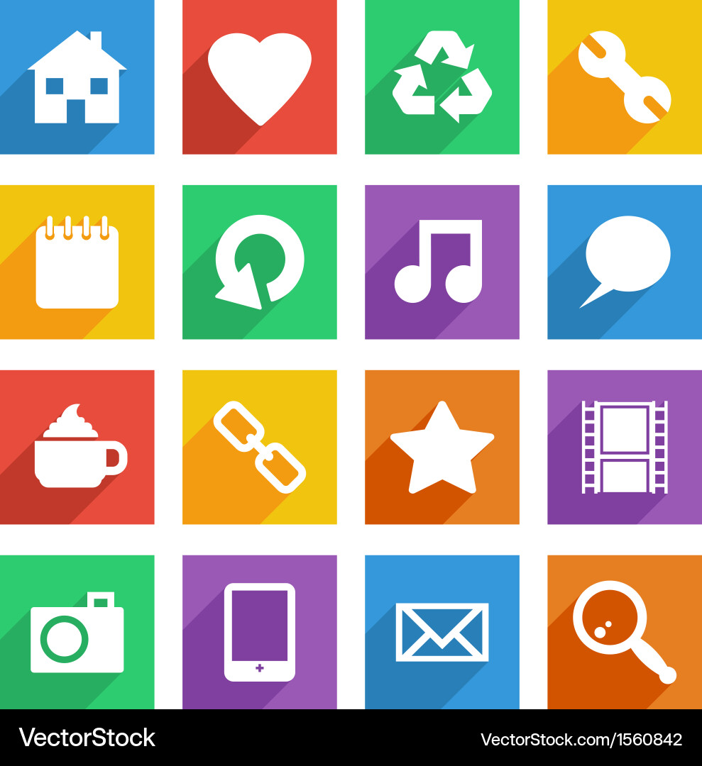 Bright social media icons Royalty Free Vector Image
