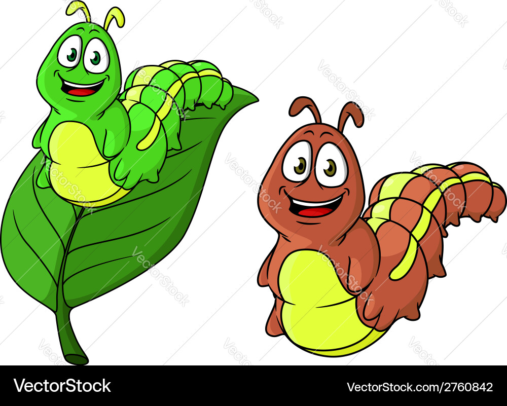 Cartoon caterpillar character Royalty Free Vector Image