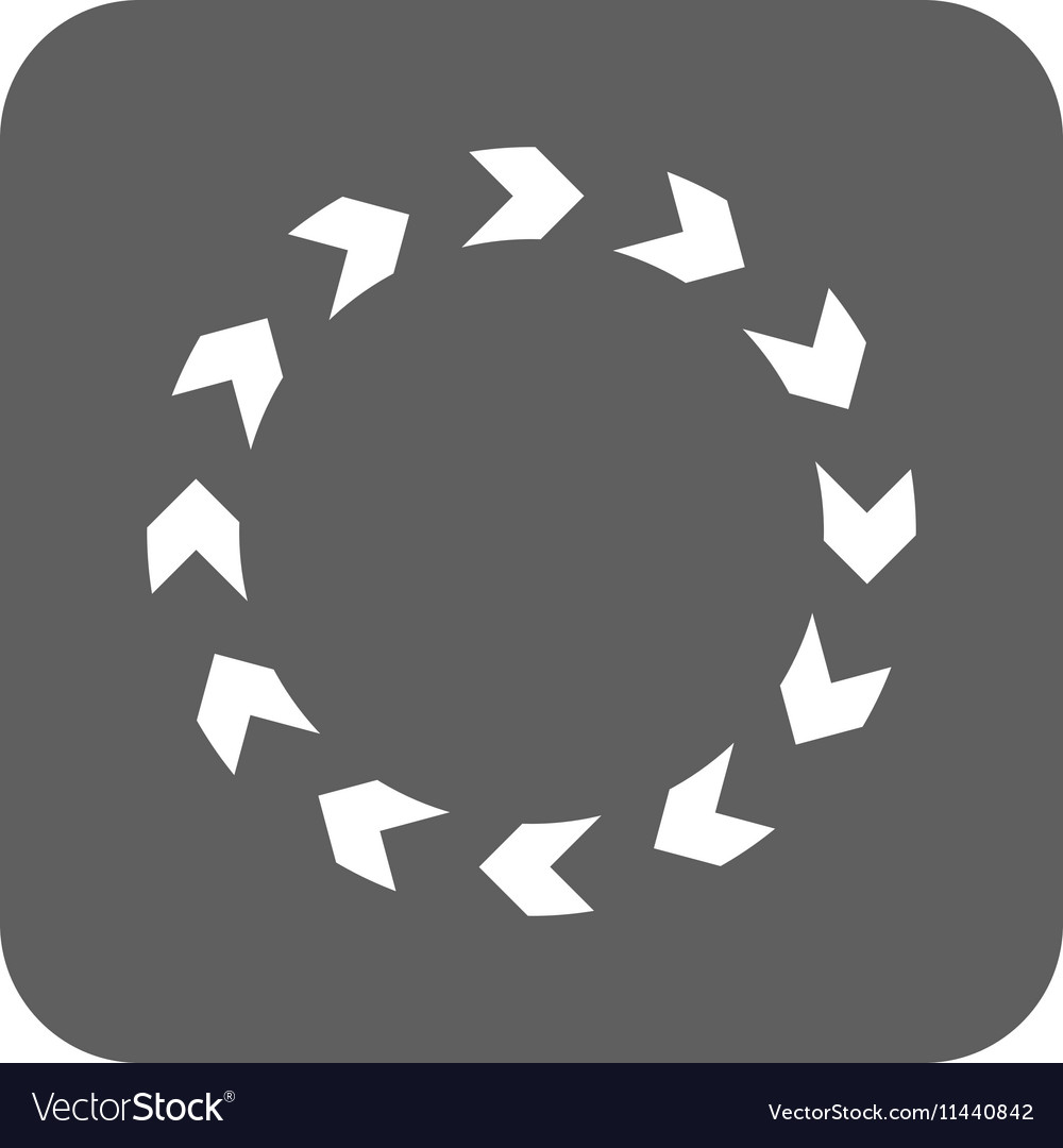 Circulation flat squared icon Royalty Free Vector Image