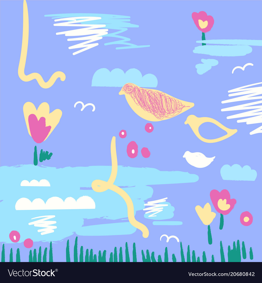 Creative artistic spring Royalty Free Vector Image