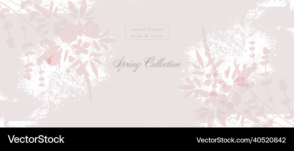 Delicate floral banner or header for advertising Vector Image
