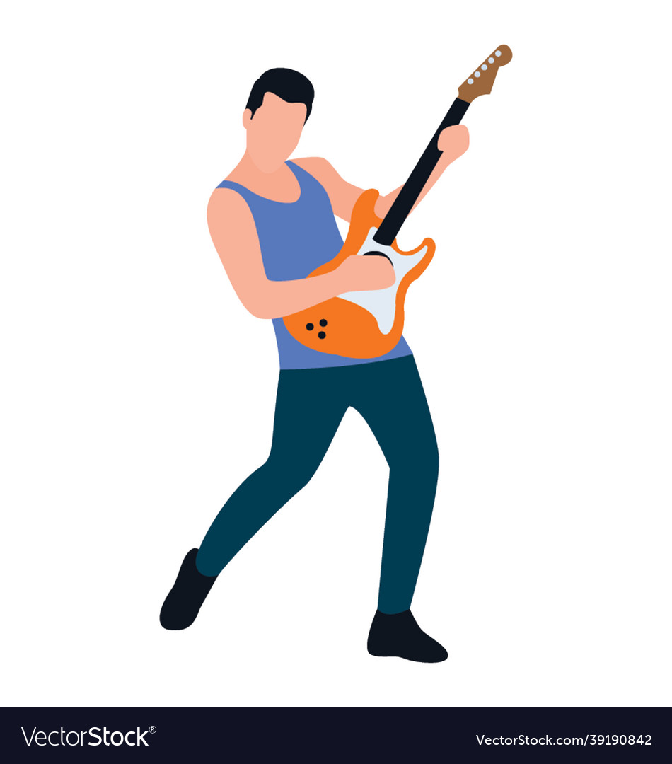 Guitar player Royalty Free Vector Image - VectorStock