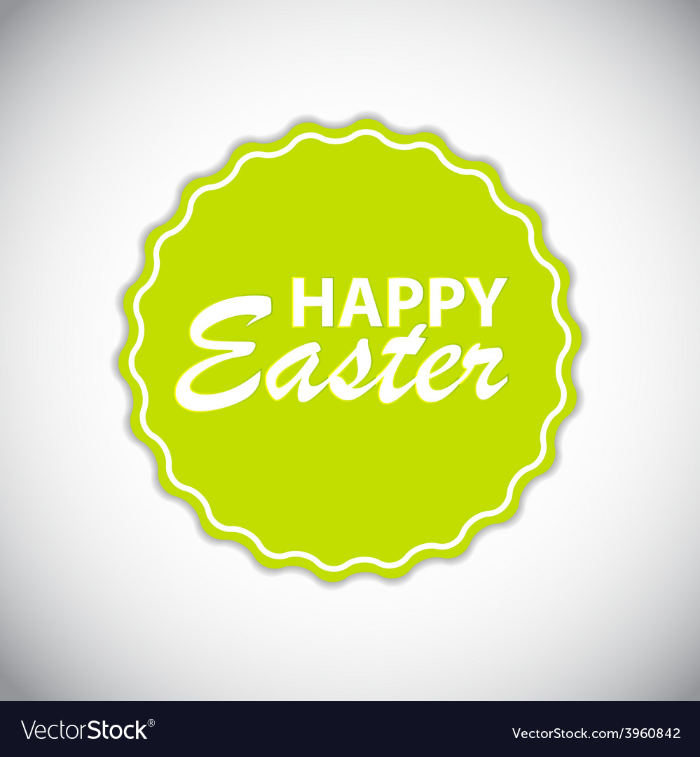 Happy easter label Royalty Free Vector Image - VectorStock