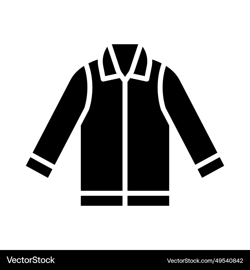 Jacket glyph icon for personal and commercial use Vector Image