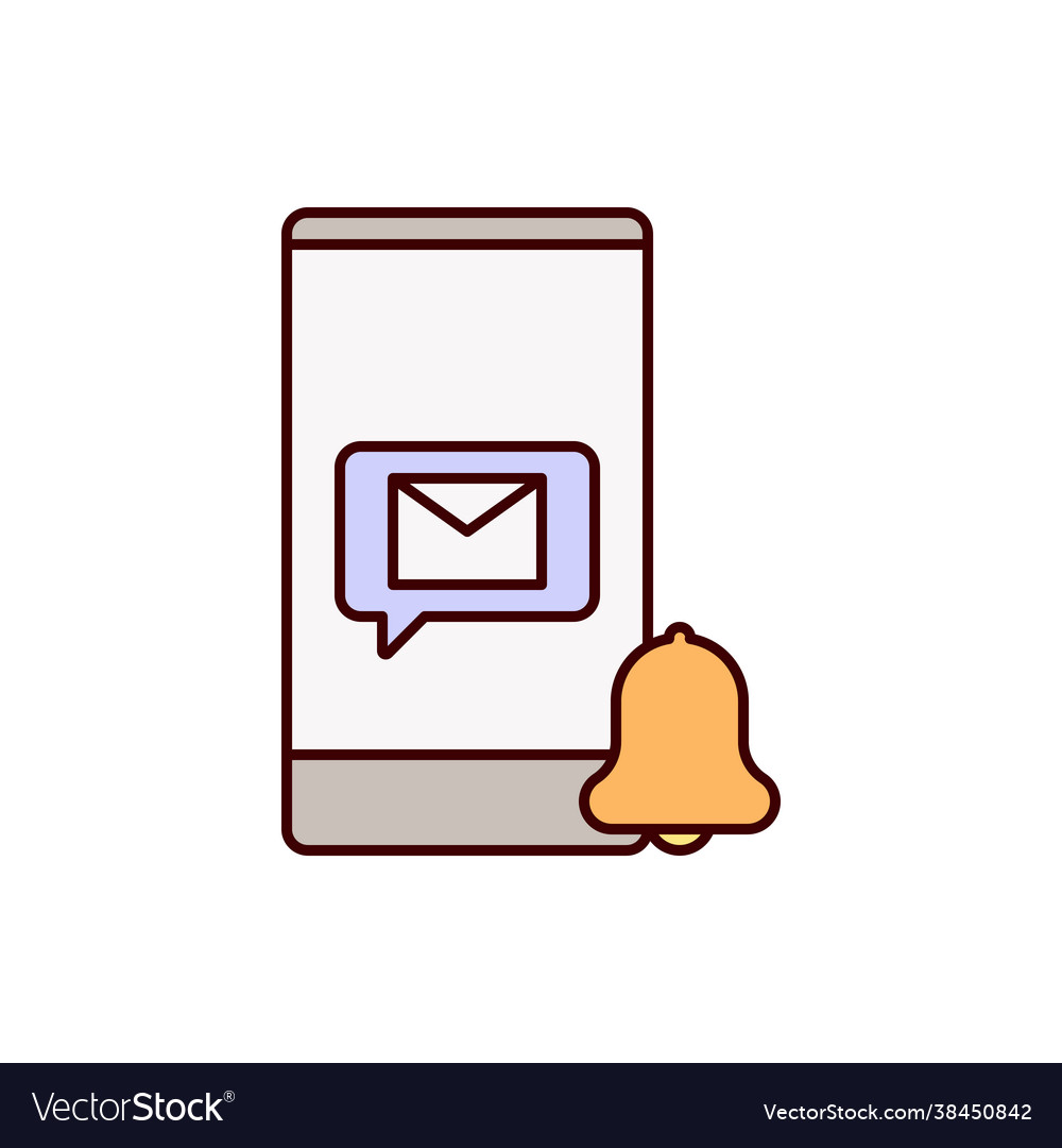 Message alert icon Royalty Free Vector Image - VectorStock