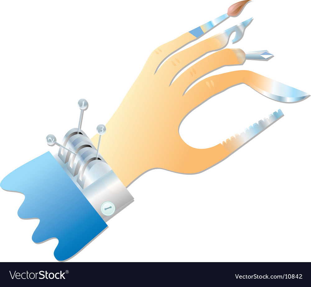 Multifunction hand Royalty Free Vector Image - VectorStock