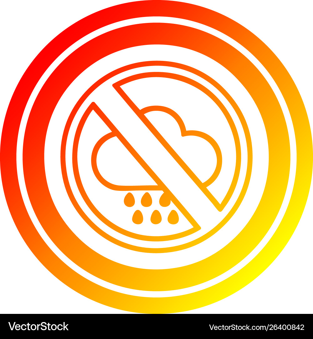 No bad weather circular in hot gradient spectrum Vector Image