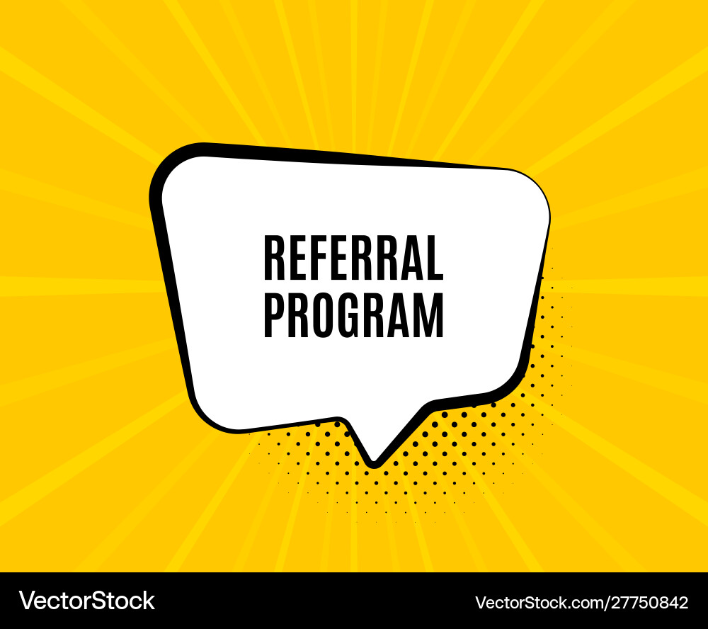Referral program symbol refer a friend sign Vector Image