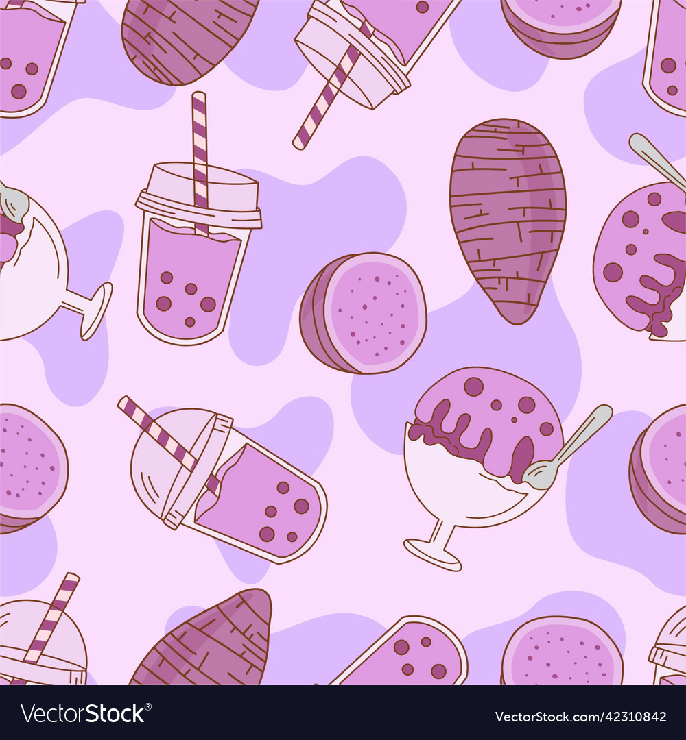 Seamless pattern taro Royalty Free Vector Image
