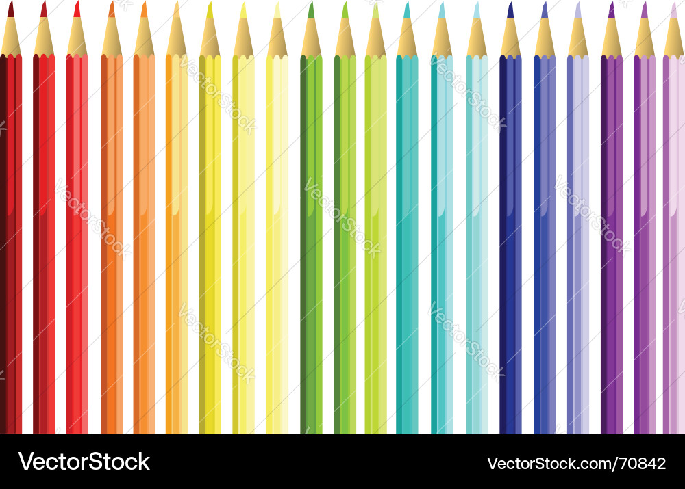Set of color pencils Royalty Free Vector Image