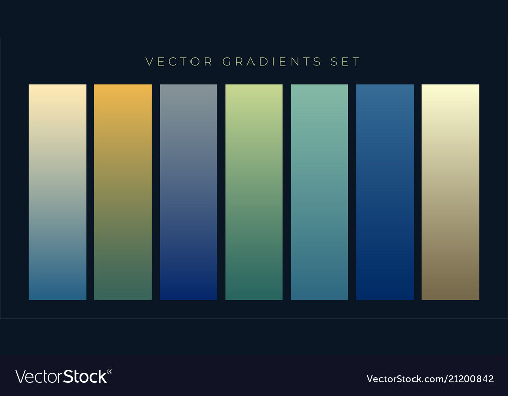Web theme gradients set design Royalty Free Vector Image