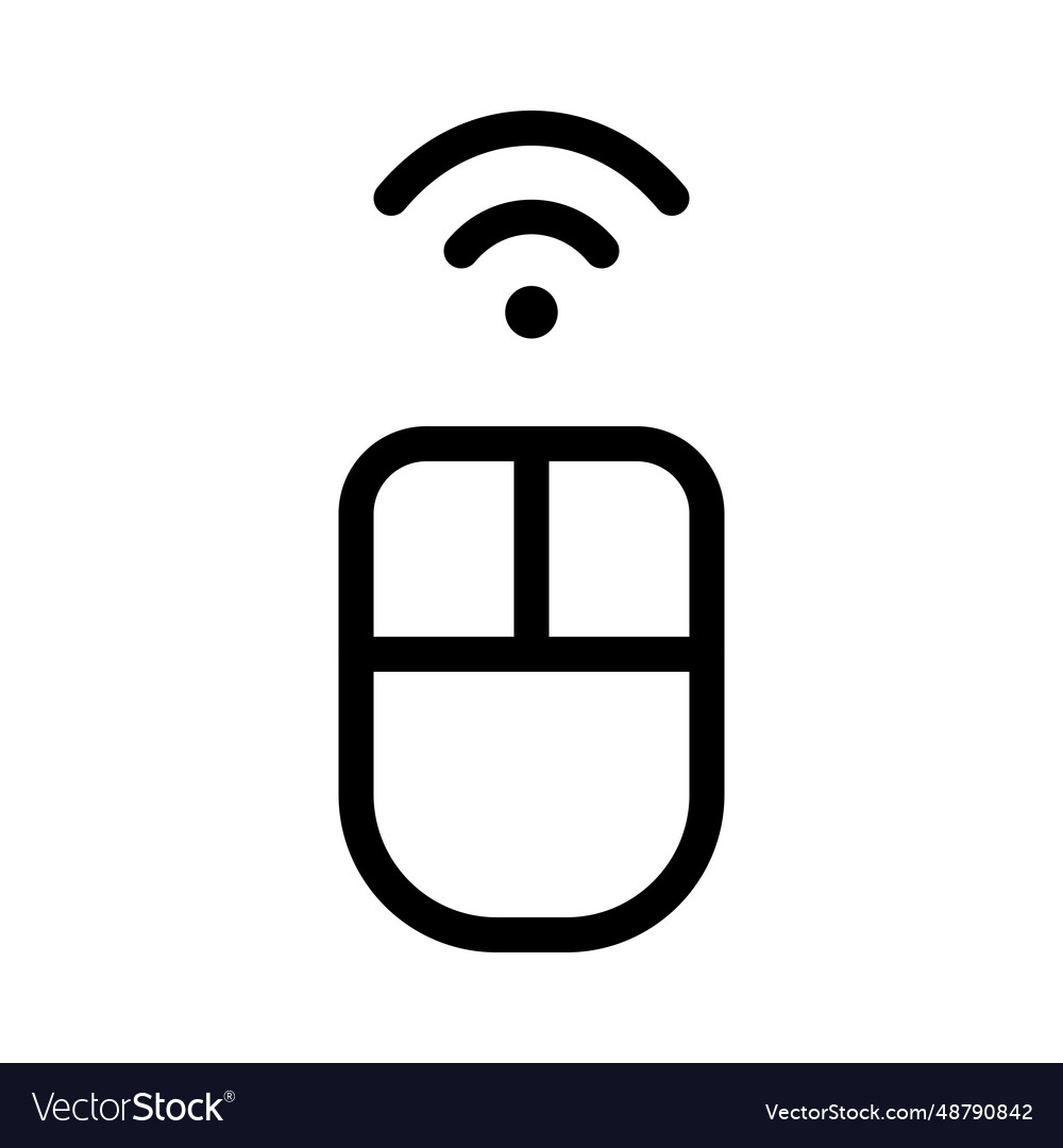 Wirelessly connecting a mouse with computer Vector Image