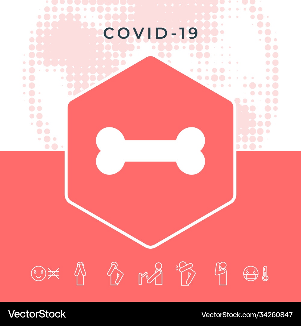 Bone symbol icon graphic elements for your design Vector Image