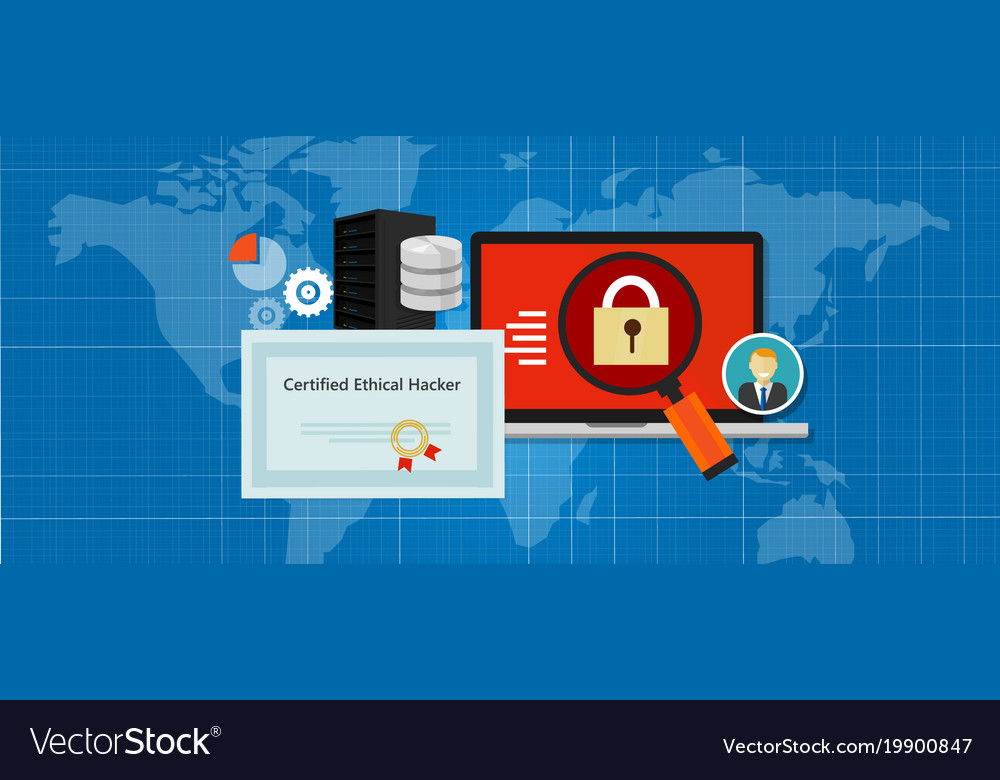 Certified ethical hacker security expert Vector Image