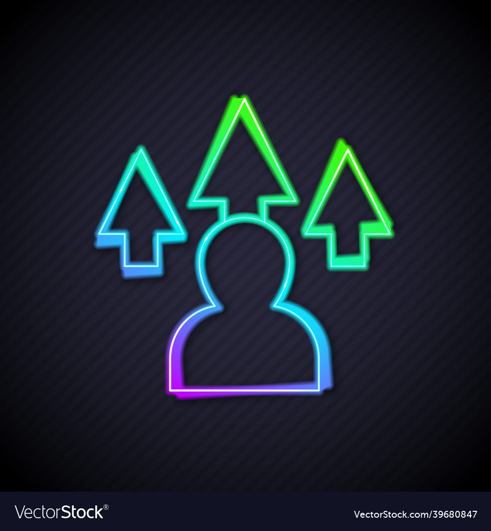 Glowing neon line web design and front end Vector Image