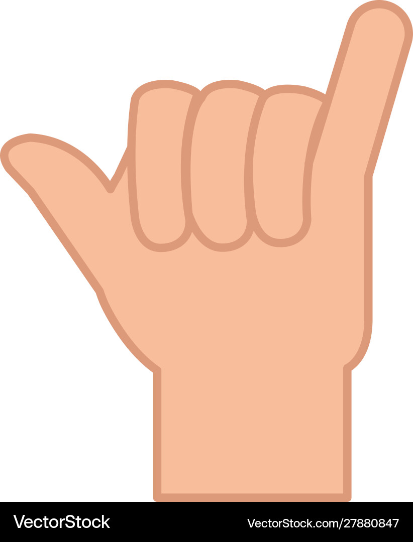 Isolated hand signal icon fill design Royalty Free Vector