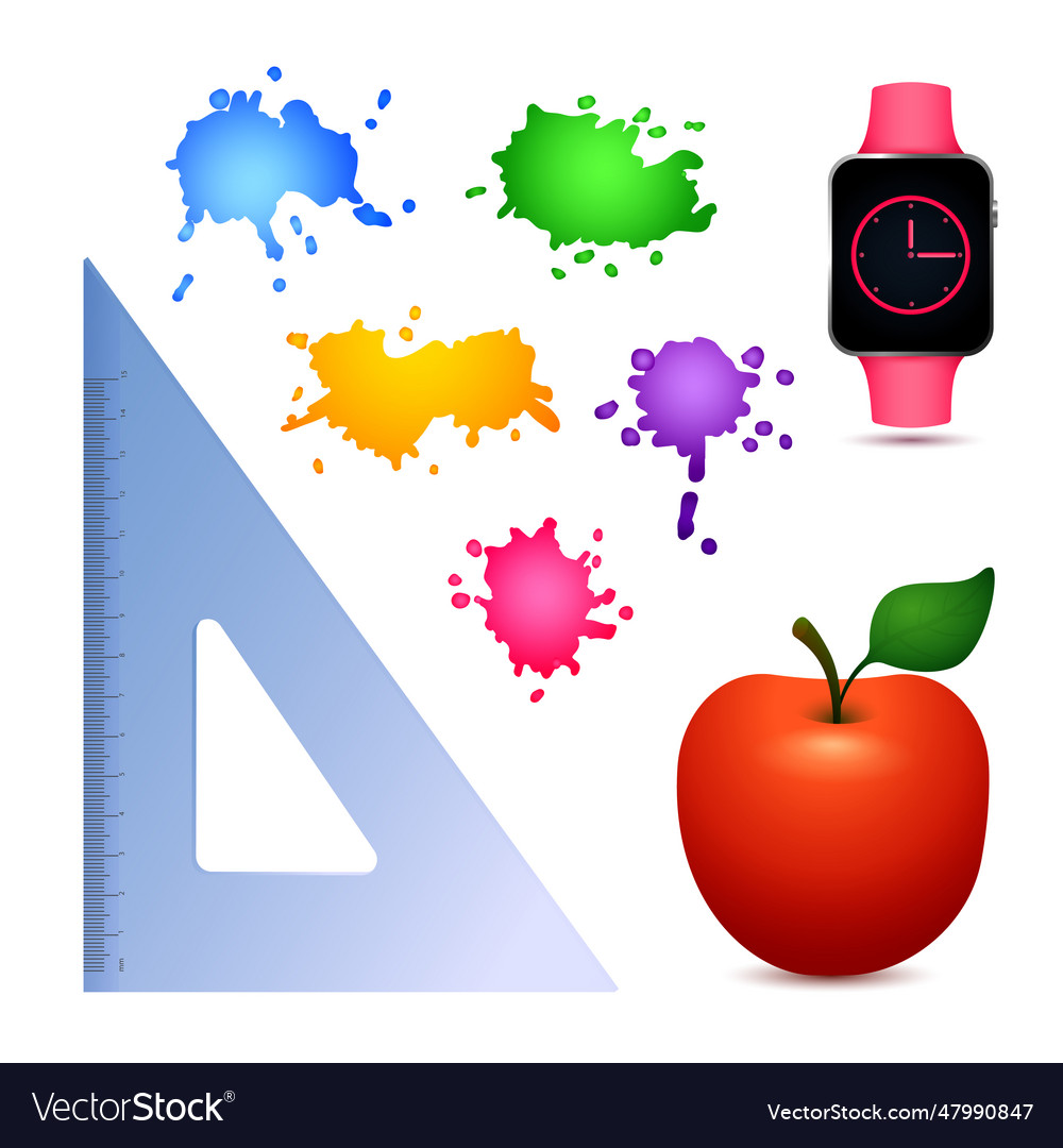 School set Royalty Free Vector Image - VectorStock