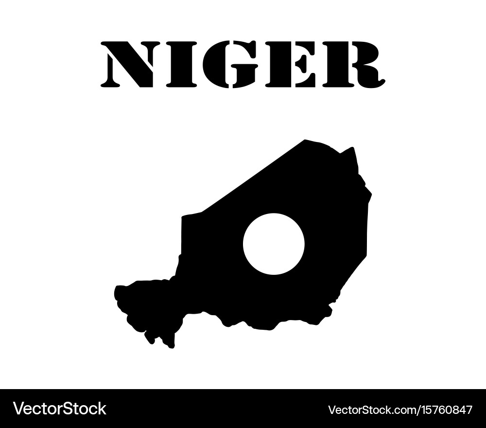 Symbol of isle niger and map Royalty Free Vector Image