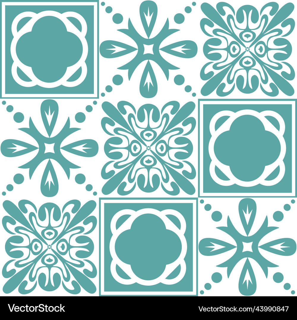Talavera traditional portuguese ceramic wall Vector Image