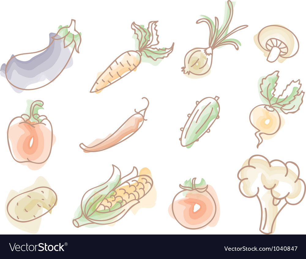 Vegetables Royalty Free Vector Image - VectorStock