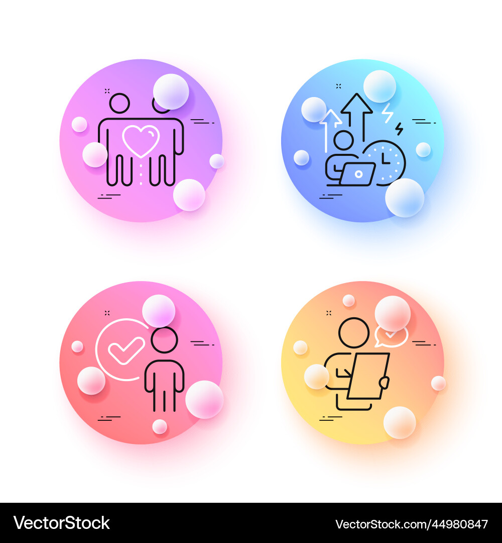 Verification person friends couple and difficult Vector Image