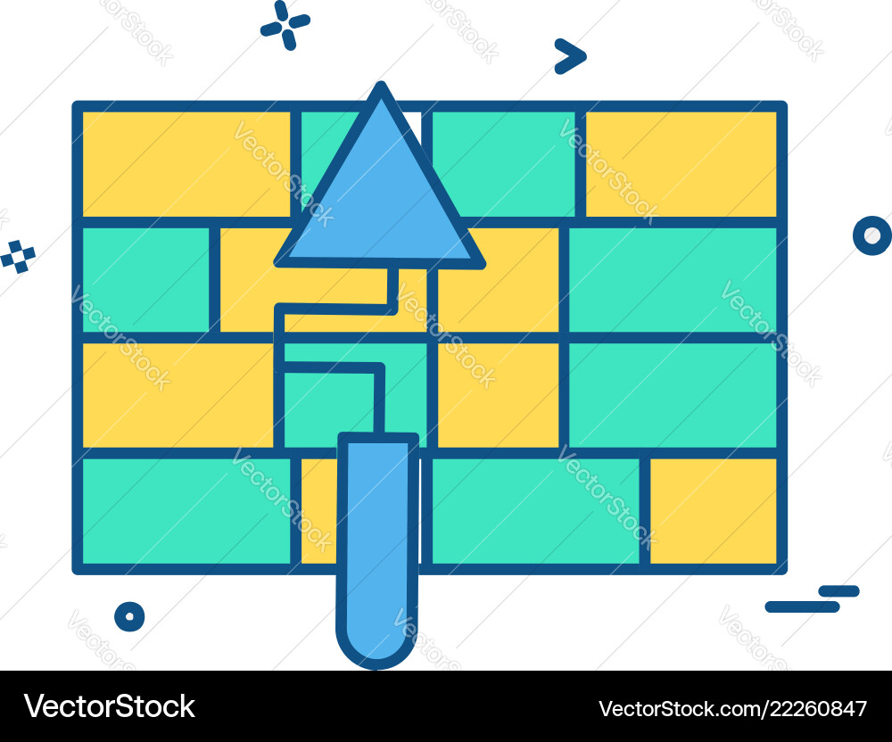 Wall icon design Royalty Free Vector Image - VectorStock
