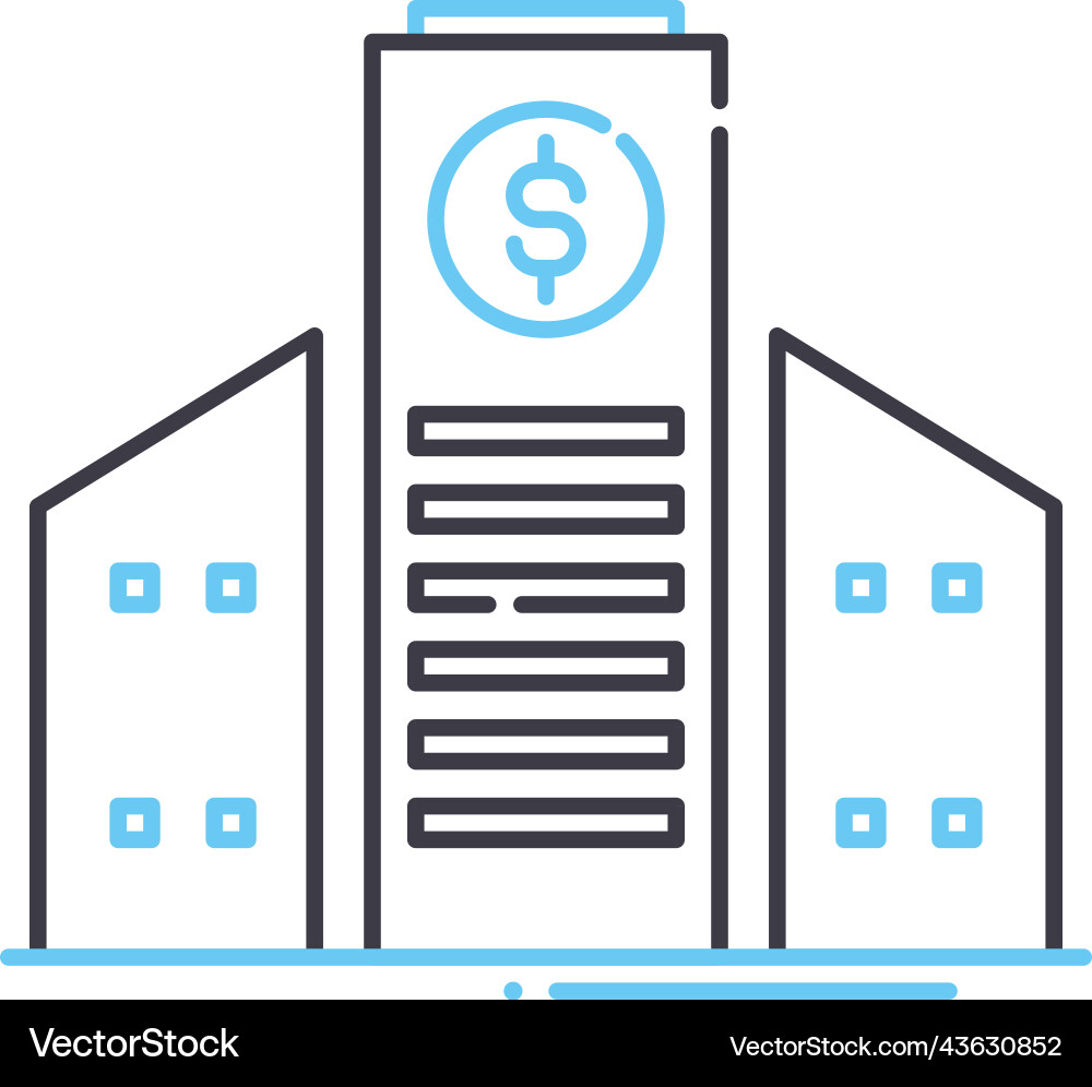 Asset line icon outline symbol Royalty Free Vector Image
