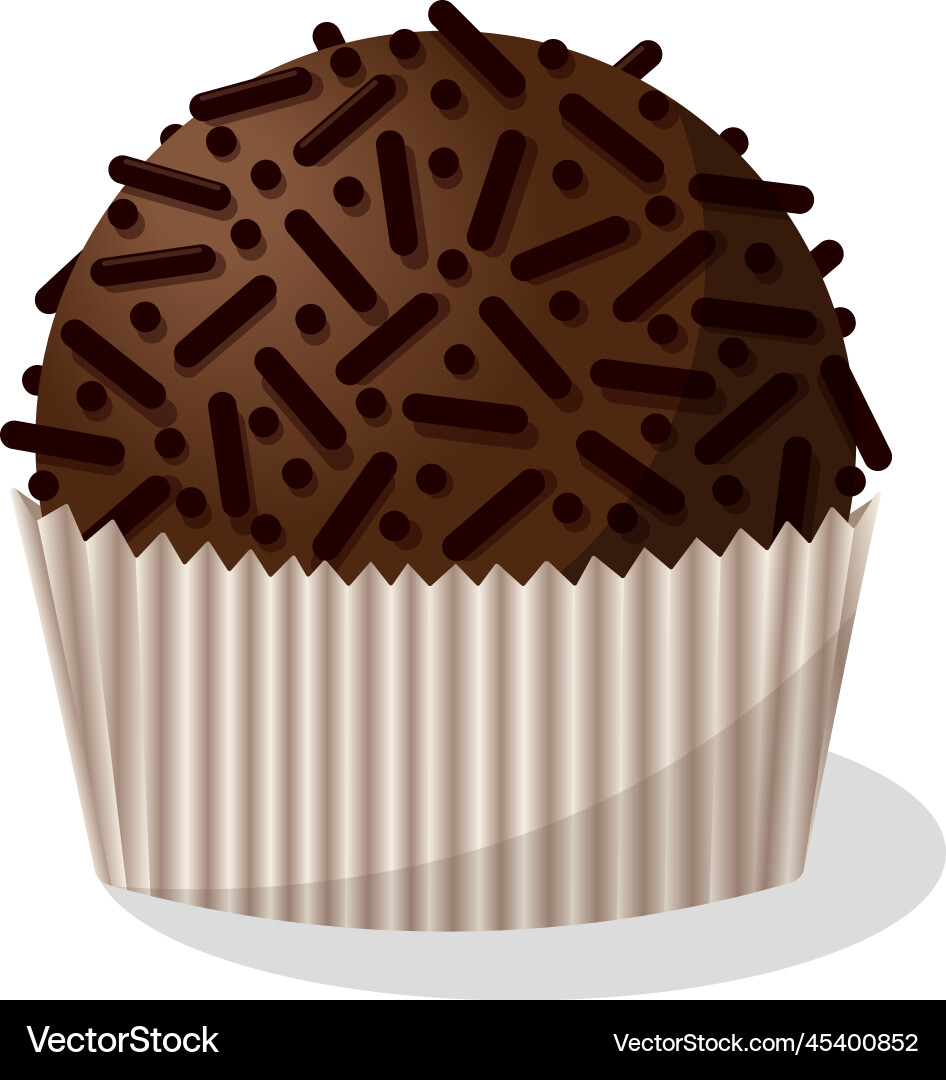 Brigadeiro brazilian typical chocolate ball Vector Image