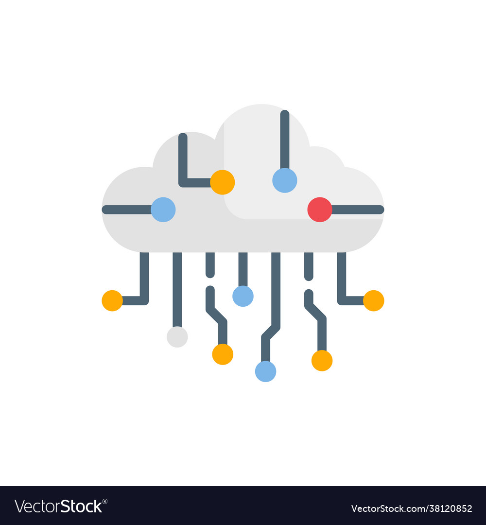 Cloud circuit style Royalty Free Vector Image - VectorStock