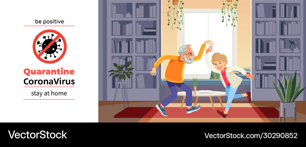 Coronavirus covid19-19 quarantine motivational Vector Image