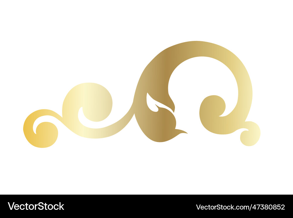 Damask vintage baroque scroll swirl victorian Vector Image
