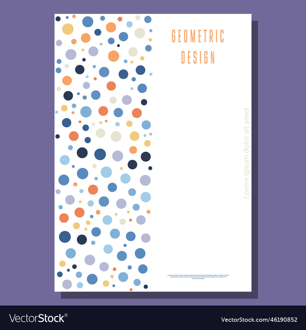 Geometric design of colored circles layout Vector Image