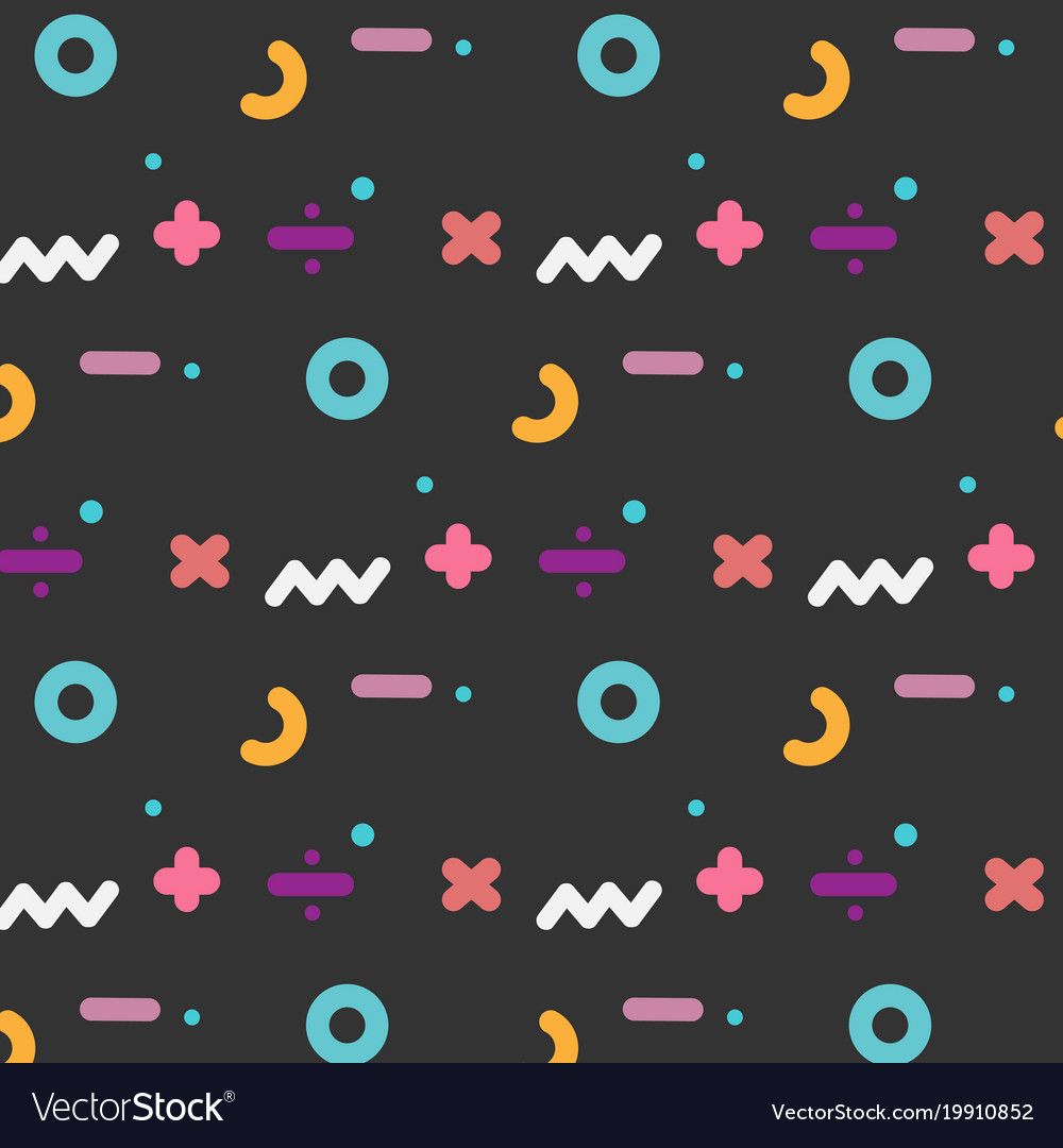 Geometric elements flat pattern Royalty Free Vector Image