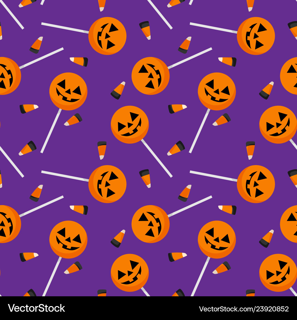Halloween Candy Seamless Pattern Royalty Free Vector Image