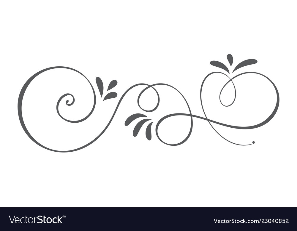 Hand drawn calligraphic spring flourish Royalty Free Vector Hand drawn calligraphic spring flourish Royalty Free Vector