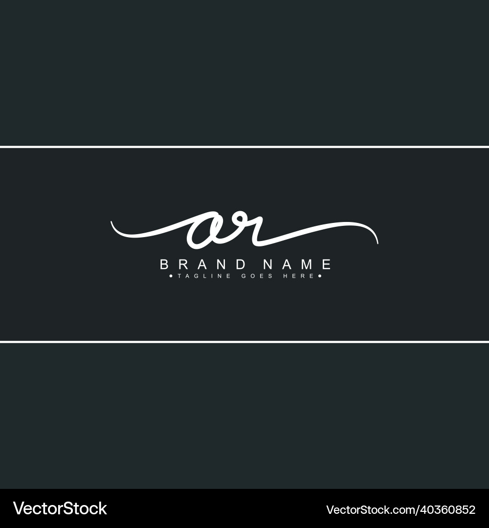 Initial letter or logo - handwritten signature Vector Image
