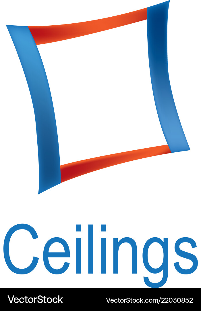Logo of ceilings floors Royalty Free Vector Image